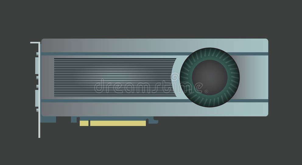 Video Graphic Card. VGA Computer Part. Vector Illustration Stock ...