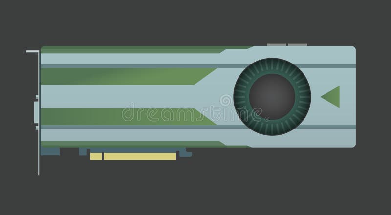 Video Graphic Card. VGA Computer Part. Vector Illustration Stock Vector ...