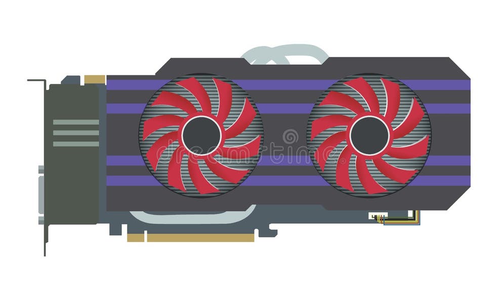 Video Graphic Card. VGA Computer Part. Vector Illustration Stock Vector ...