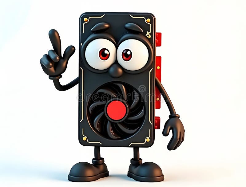 Creative GPU Design with Funny Features – Realistic 3D Caricature of ...