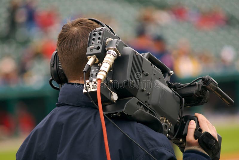 News Cameraman stock image. Image of outfield, news, video - 645135