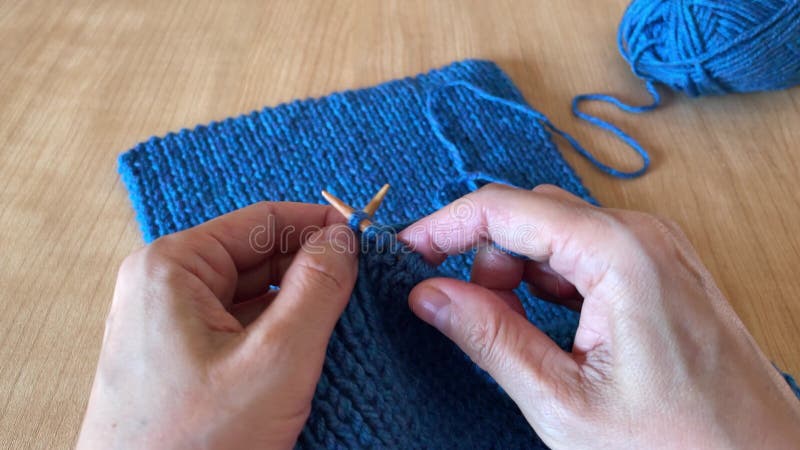 A Video of Hands Knitting in 1x1 Ribbing. Stock Footage - Video of ...