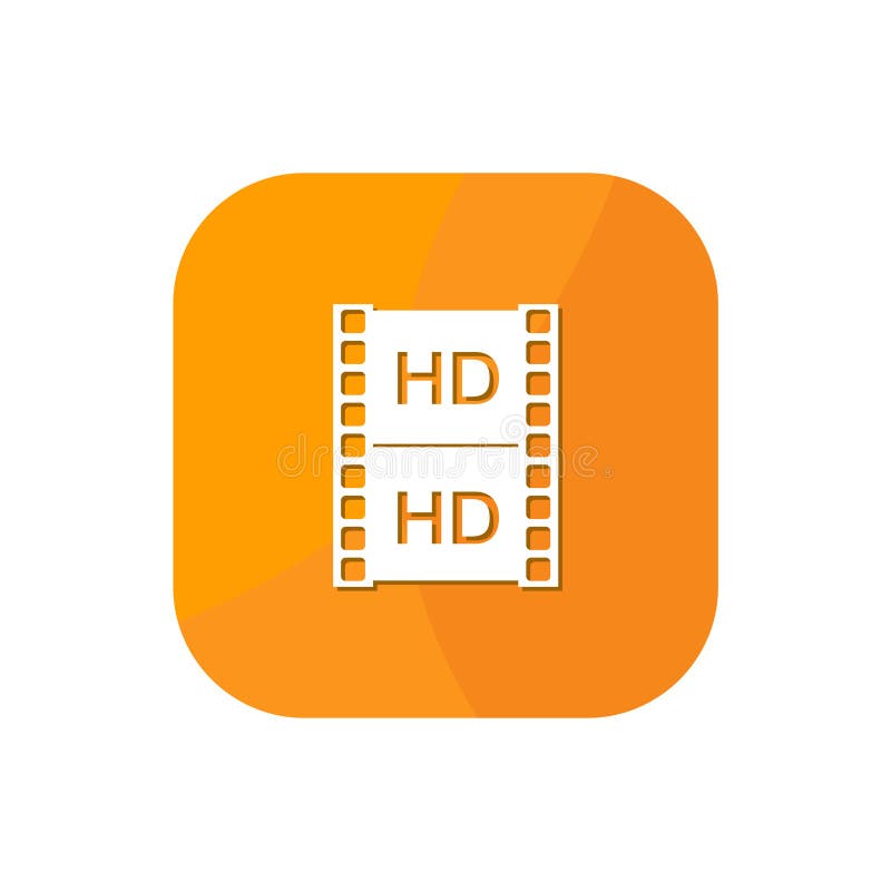 Video HD App Icon stock vector. Illustration of computer - 94813857