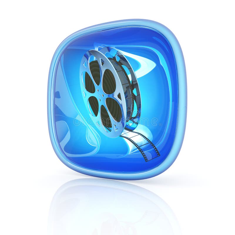 Video icon 3d stock illustration. Illustration of icon - 23448816