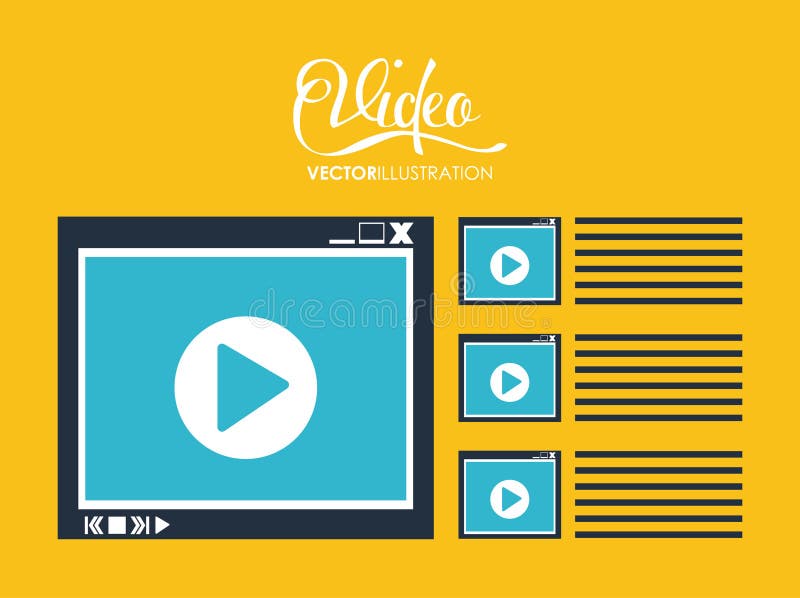 Video icon design stock vector. Illustration of movie - 68379662