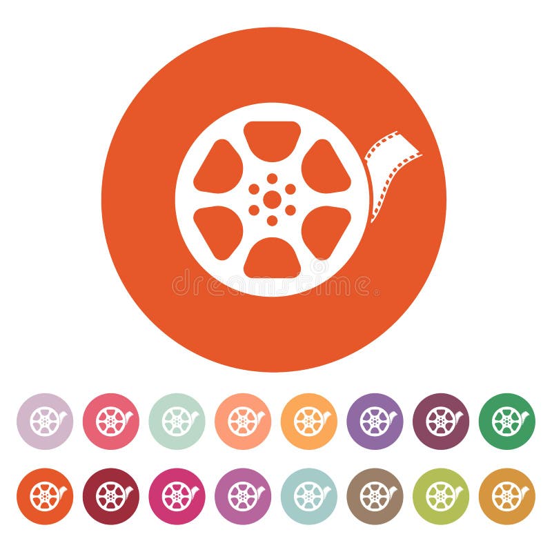 The Video Icon. Movie Symbol Stock Illustration - Illustration of ...