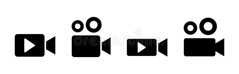 Video Icon . Video Camera Icon Vector. Movie Sign. Cinema Stock Vector ...