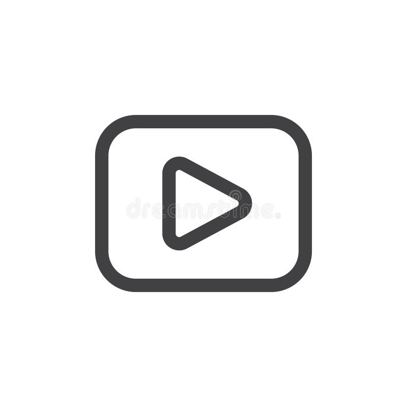 Video Icon Simple Outline Vector Logo Stock Vector - Illustration of ...