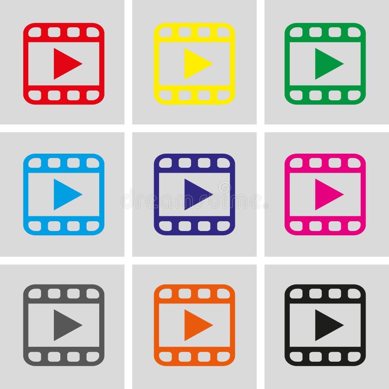 Video Icon Stock Vector Illustration Flat Design Stock Vector ...