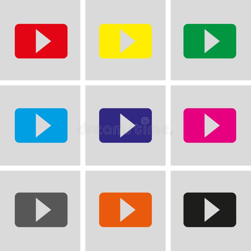 Video Icon Stock Vector Illustration Flat Design Stock Vector ...