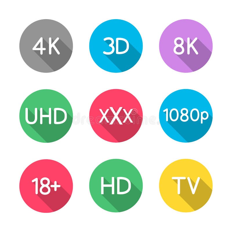 Video Icons, Vector Illustration. Stock Vector - Illustration of modern ...