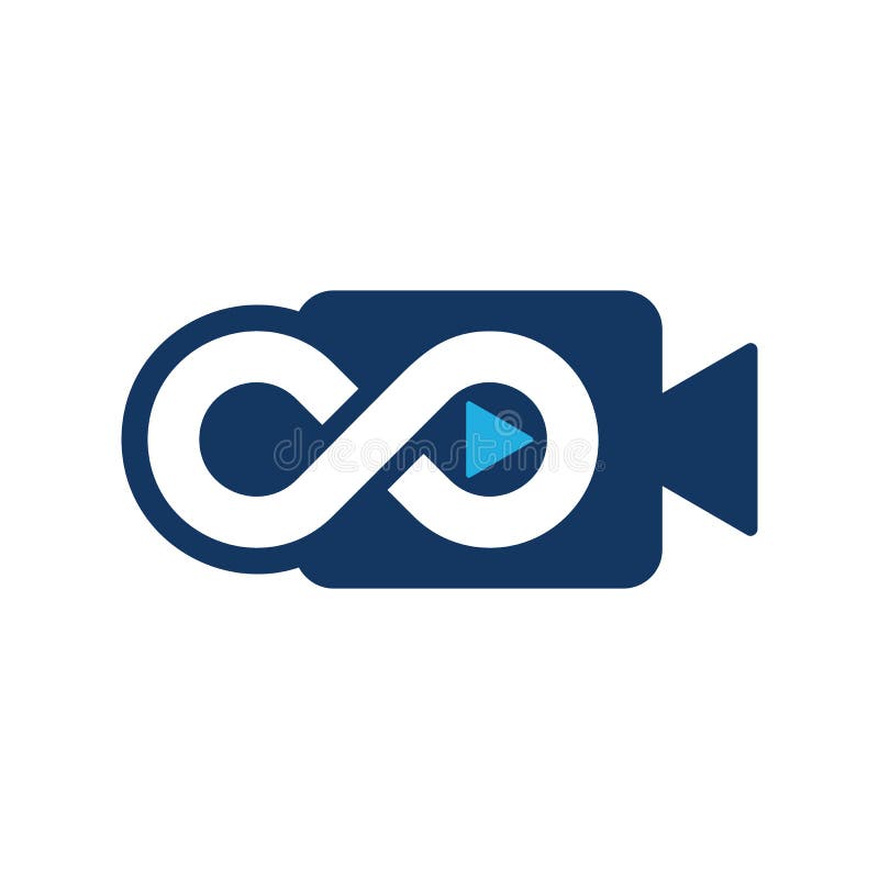 Video Infinity Head Logo Icon Design Stock Vector - Illustration of ...