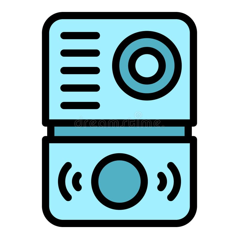Video Intercom Accessories Icon Vector Flat Stock Illustration ...