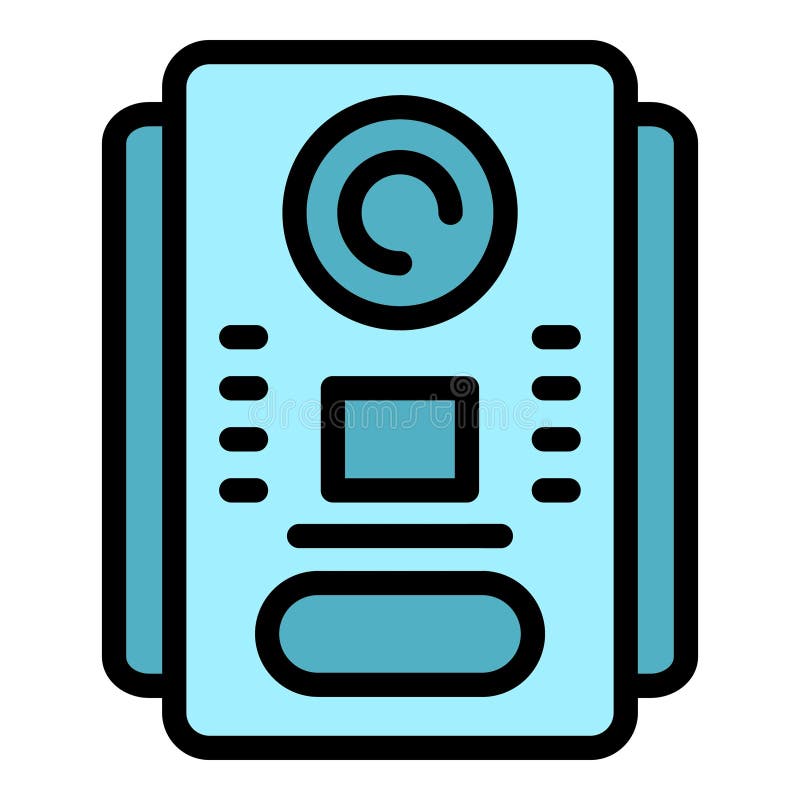 Video Intercom Control Icon Vector Flat Stock Vector - Illustration of ...