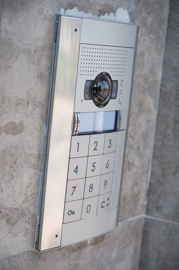 Video Intercom in the Entry of a Building Stock Photo - Image of camera ...