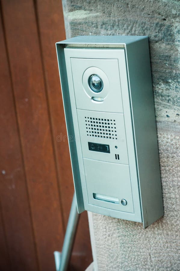Video Intercom in the Entry of a Building Stock Photo - Image of camera ...