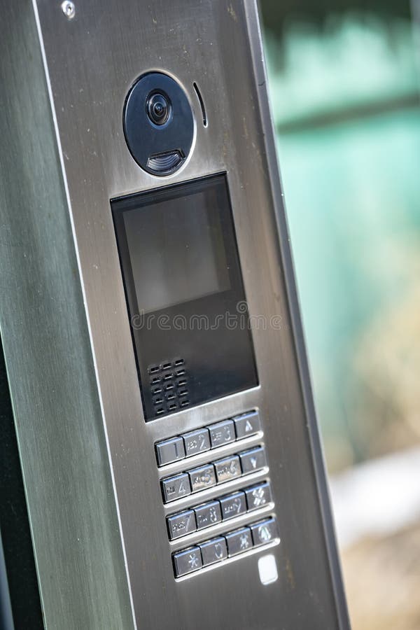Video Intercom in the Entry of Building Stock Photo - Image of lock ...