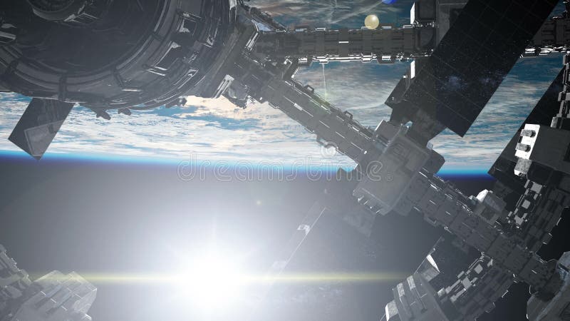 Iss International Space Station Window with Green Screen. Stock Footage ...