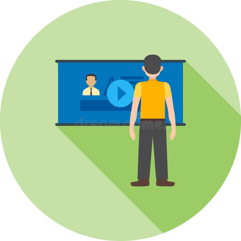 Video Lecture stock vector. Illustration of video, lecture - 80364896