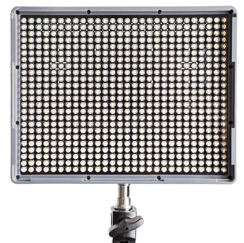 LED Light Panel on White Background Stock Photo - Image of wall ...