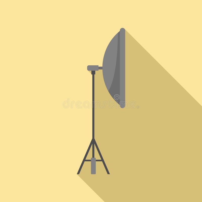 Video Light Stand Icon, Flat Style Stock Illustration - Illustration of ...