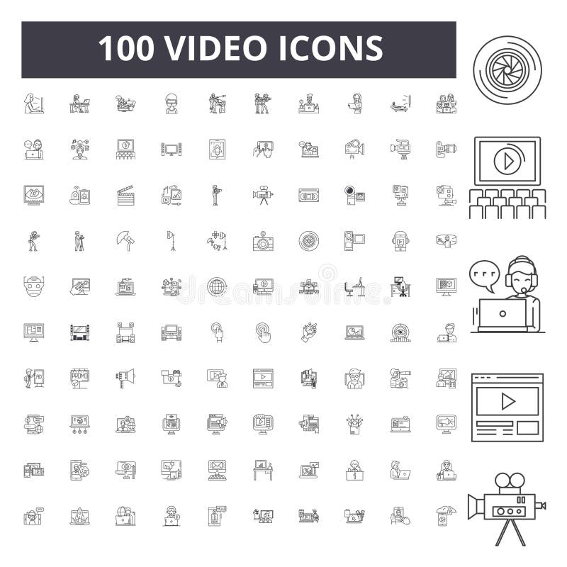 Video Vector Outline Stock Illustrations – 144,123 Video Vector Outline ...