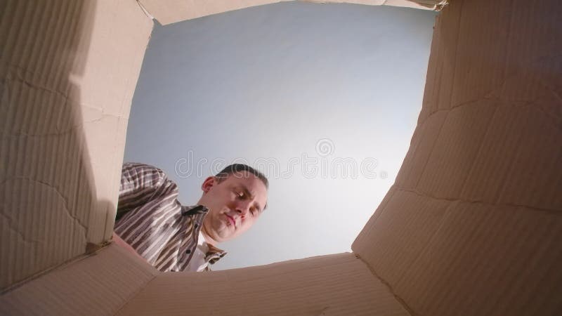 Shooting of Man Throwing Crumpled Paper S Sheets, Bottom View Stock ...