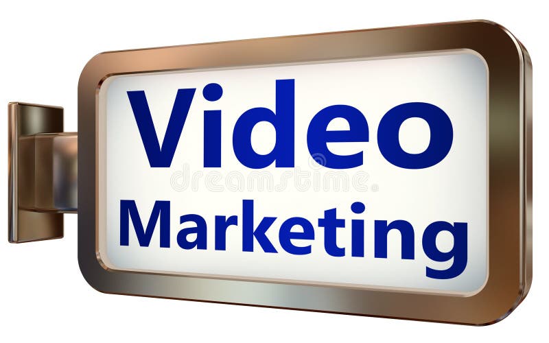 Video Marketing on Billboard Background Stock Illustration ...