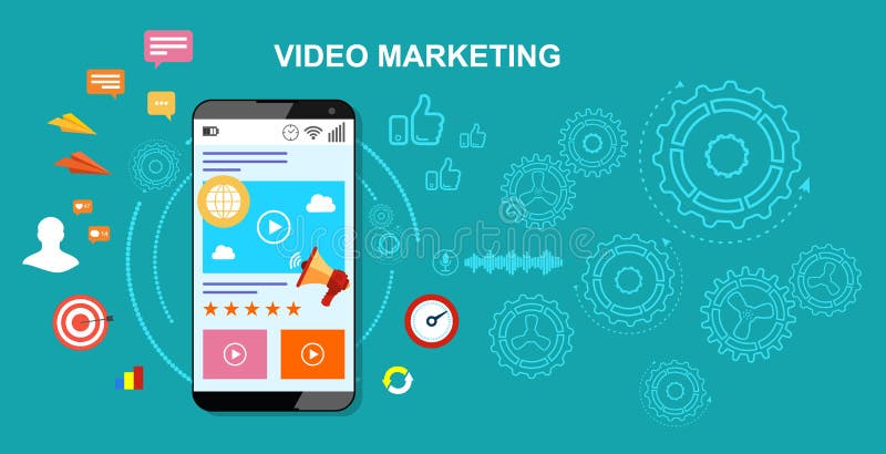 Video Marketing. the Concept of Video Marketing. Vector Stock ...