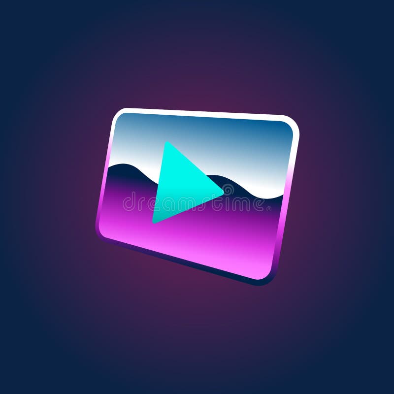 Video Media Icon Vector Illustration Concept Stock Vector ...