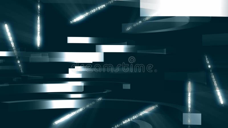 Metallic Rings Rotating in a 3D Space Stock Footage - Video of blackout ...