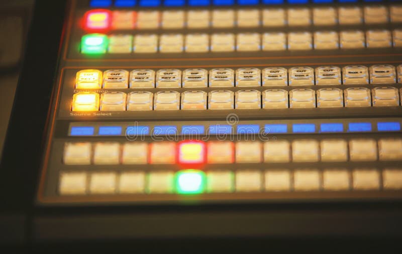Video Mixing Control Table at Tv Studio Stock Image - Image of ...