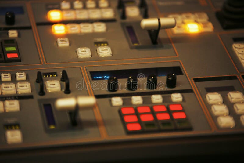 Video Mixing Control Table at Tv Studio Stock Photo - Image of ...