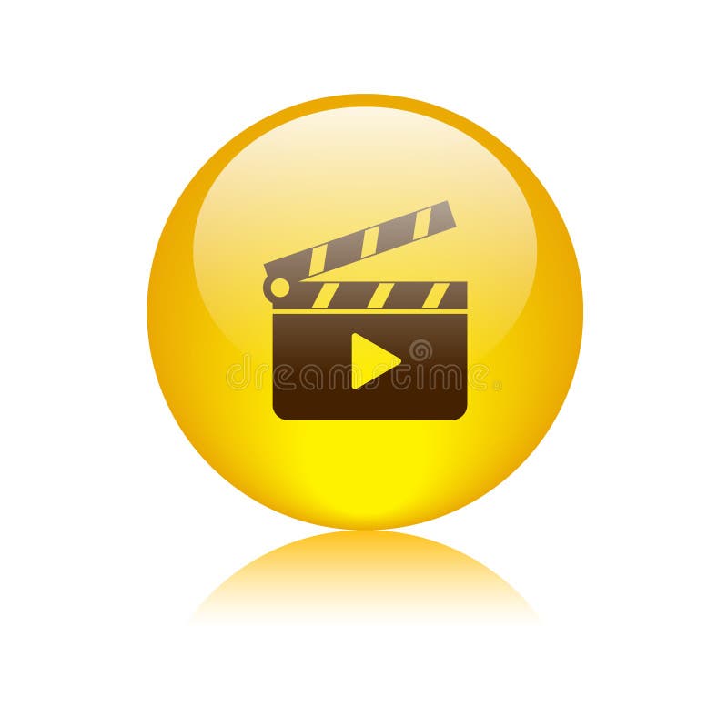 Movie icon logo button stock illustration. Illustration of graphics ...