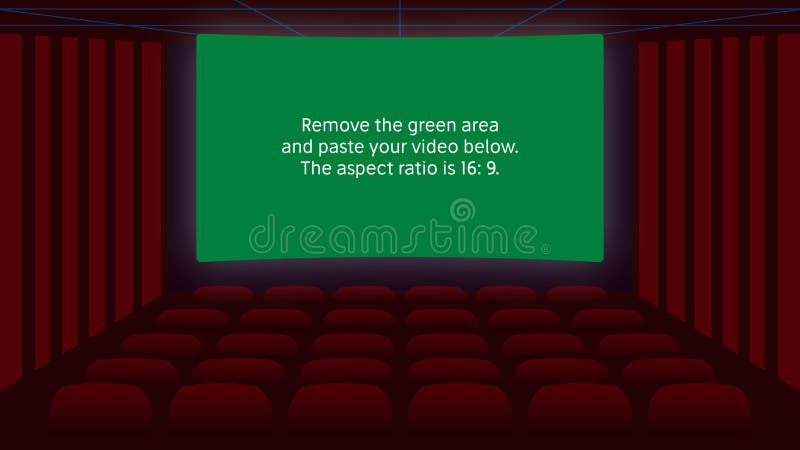 Video Overlay. Cinema Hall. Template, Layout with a Transparent Screen ...