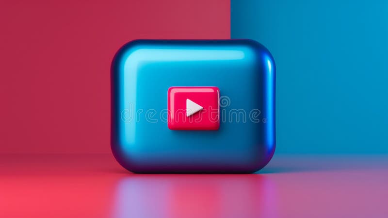 Video Play Button Virtual 3d Model Stock Image - Image of watch ...