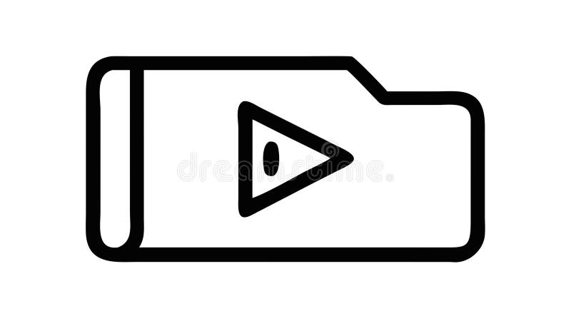 Video Play Folder Icon for Multimedia Files Media Libraries and Video ...