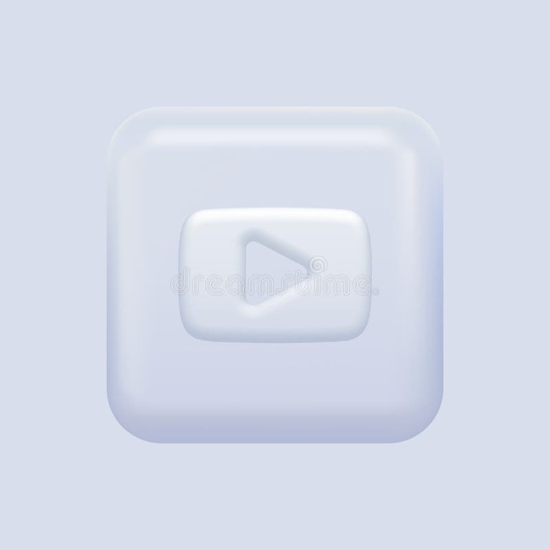 Video Play Icon. Isolated White Play Button Stock Vector - Illustration ...