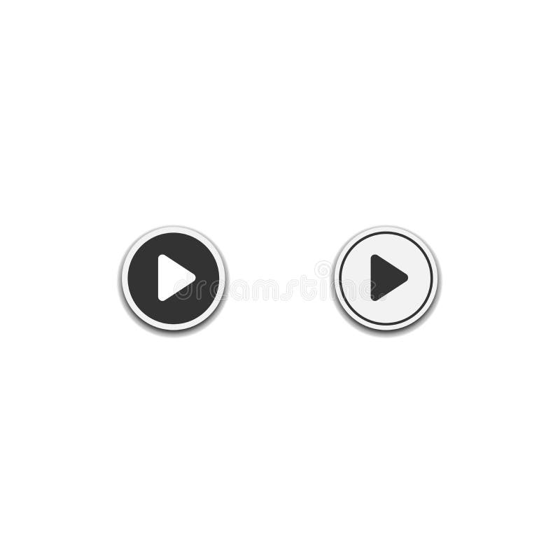 Video Play Icon for Music Layout Isolated on White Background, Web ...