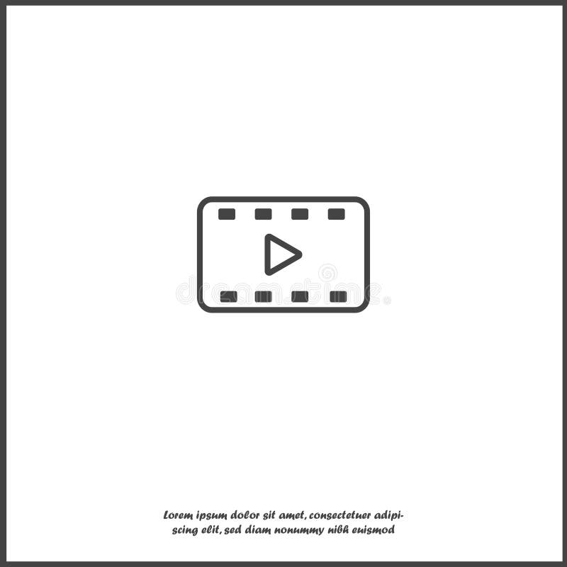 Video Play Icon. Vector Illustration Play Video on White Isolated ...