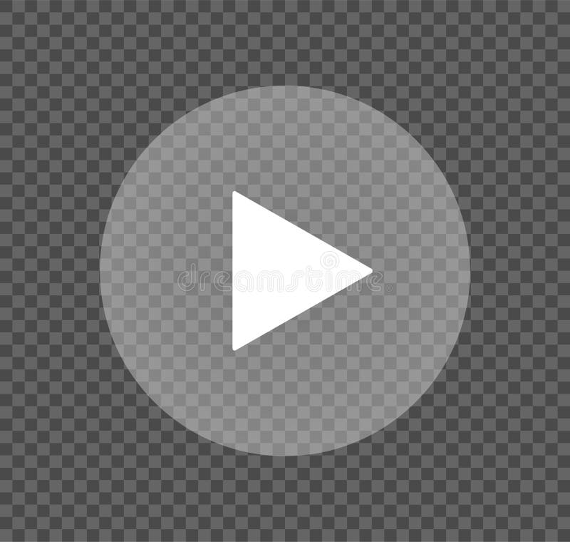 Video Play Transparent Button Icon. Video Play Button Stock Vector ...
