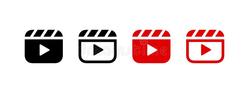 Video Playback Icon. Playtime Sign Stock Vector - Illustration of ...