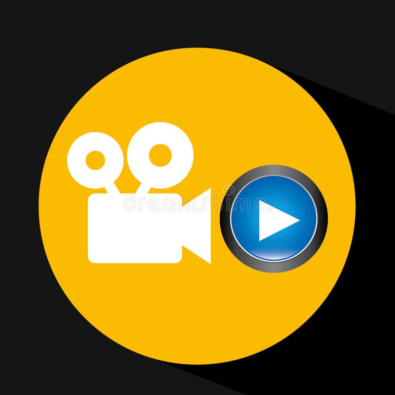 Video Player Button Film Camera Icon Graphic Stock Vector ...