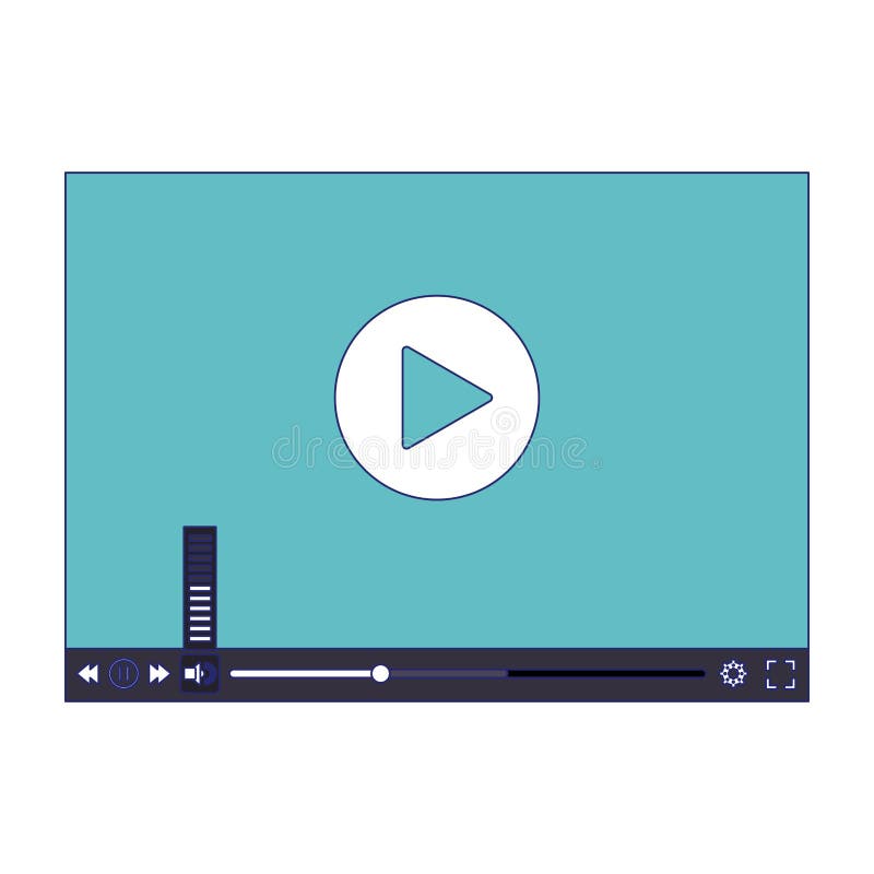 Video Player Display Screen Stock Vector - Illustration of media ...