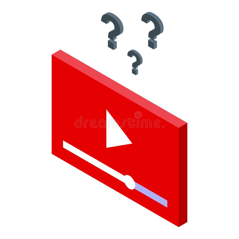 Video Player Displaying Question Marks, Representing Online Education ...