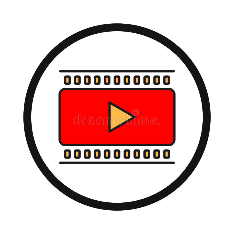 Video, Video Player, Film Reel, Video Reel Icon Stock Vector ...