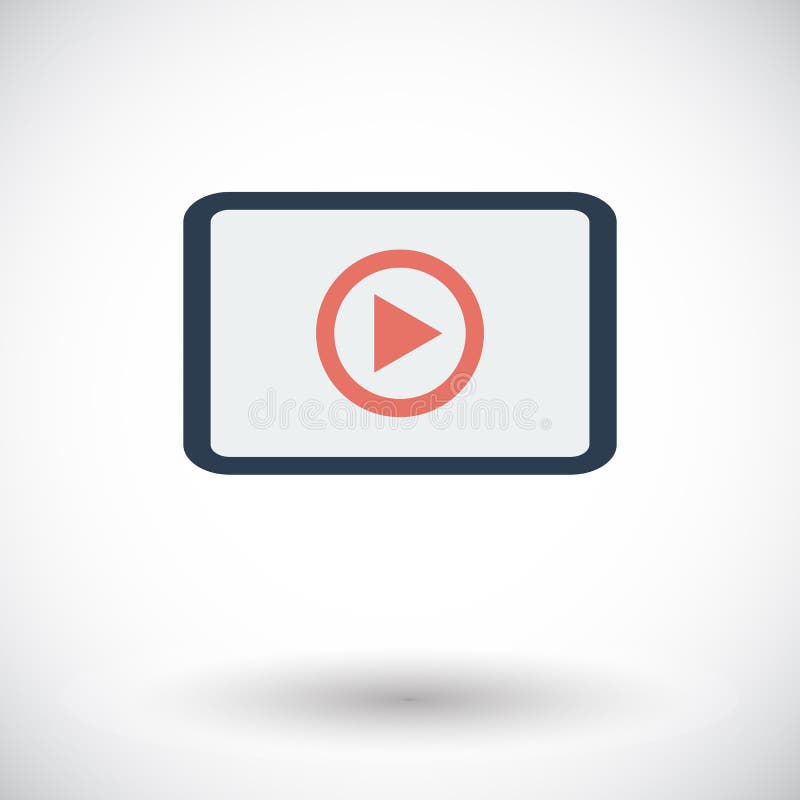 Video player flat icon. stock vector. Illustration of high - 95061406