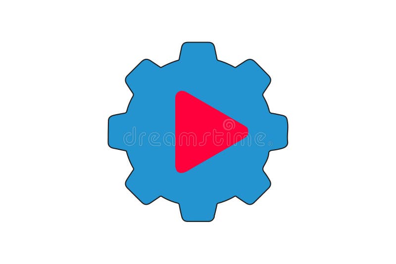 Video Player Logo Symbol Isolated Stock Vector - Illustration of icon ...