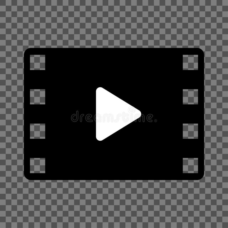 Video Player Icon Design with Play Button on a Movie Tape Segment ...