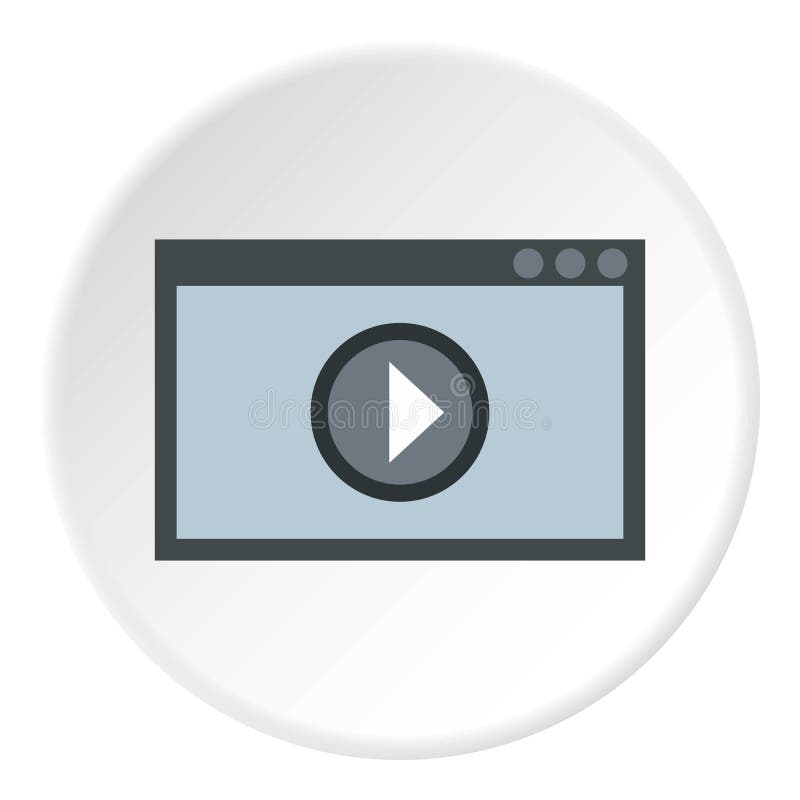 Video Player Icon, Flat Style Stock Vector - Illustration of design ...